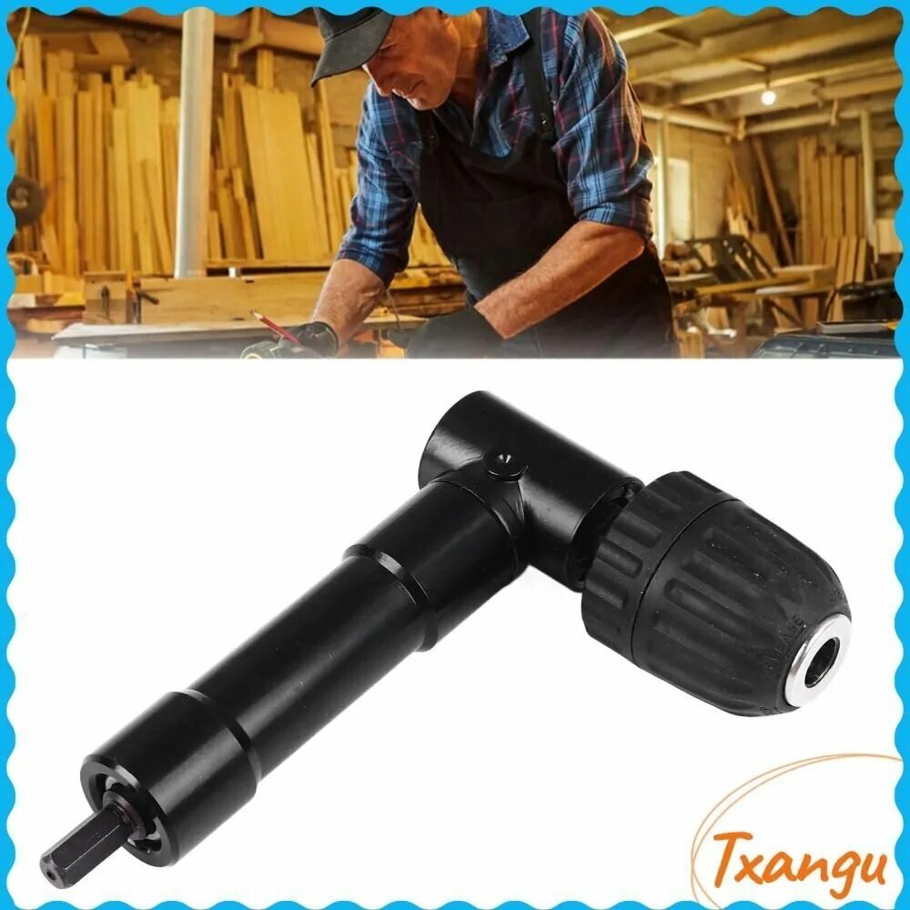 GEALFIS угловой адаптер для дрели 90 градусов прямоугольный переходник для работы в узких пространствах металлический патрон с ключом