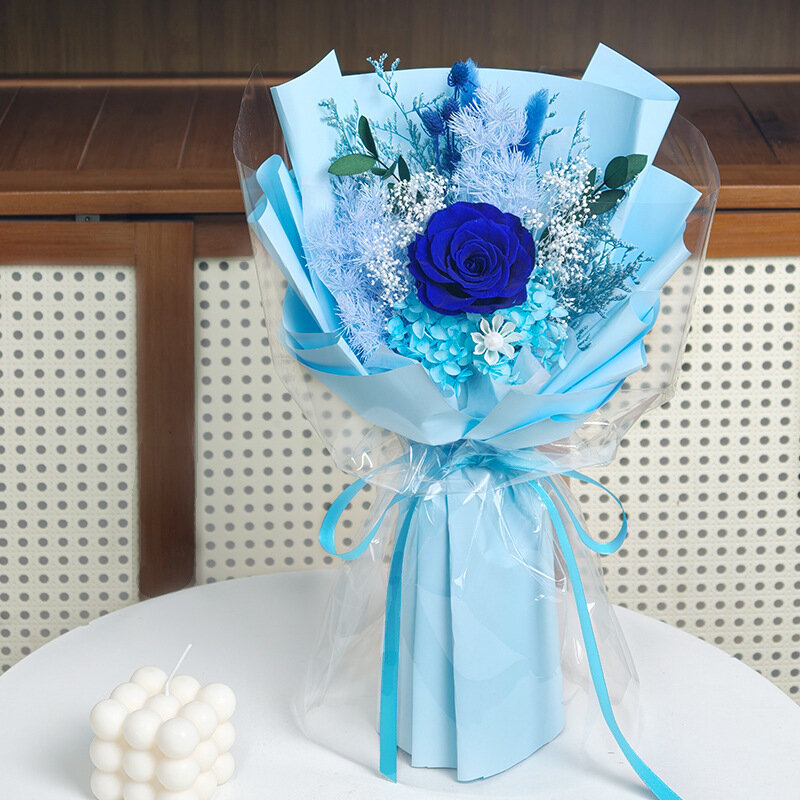 Засушенные розы, подарок на День матери, небольшой букет на День святого Валентина, букет из засушенных цветов, готовая подарочная коробка