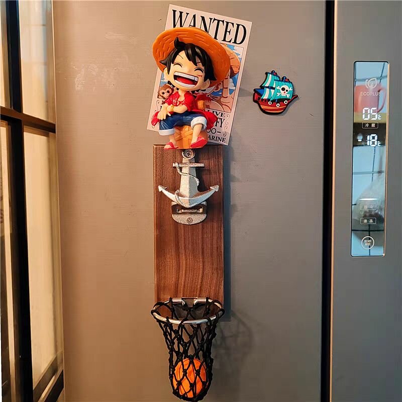 Наклейка на холодильник Ван-Пис One Piece Открывалка для пивных бутылок с наклейкой на холодильник Luffy