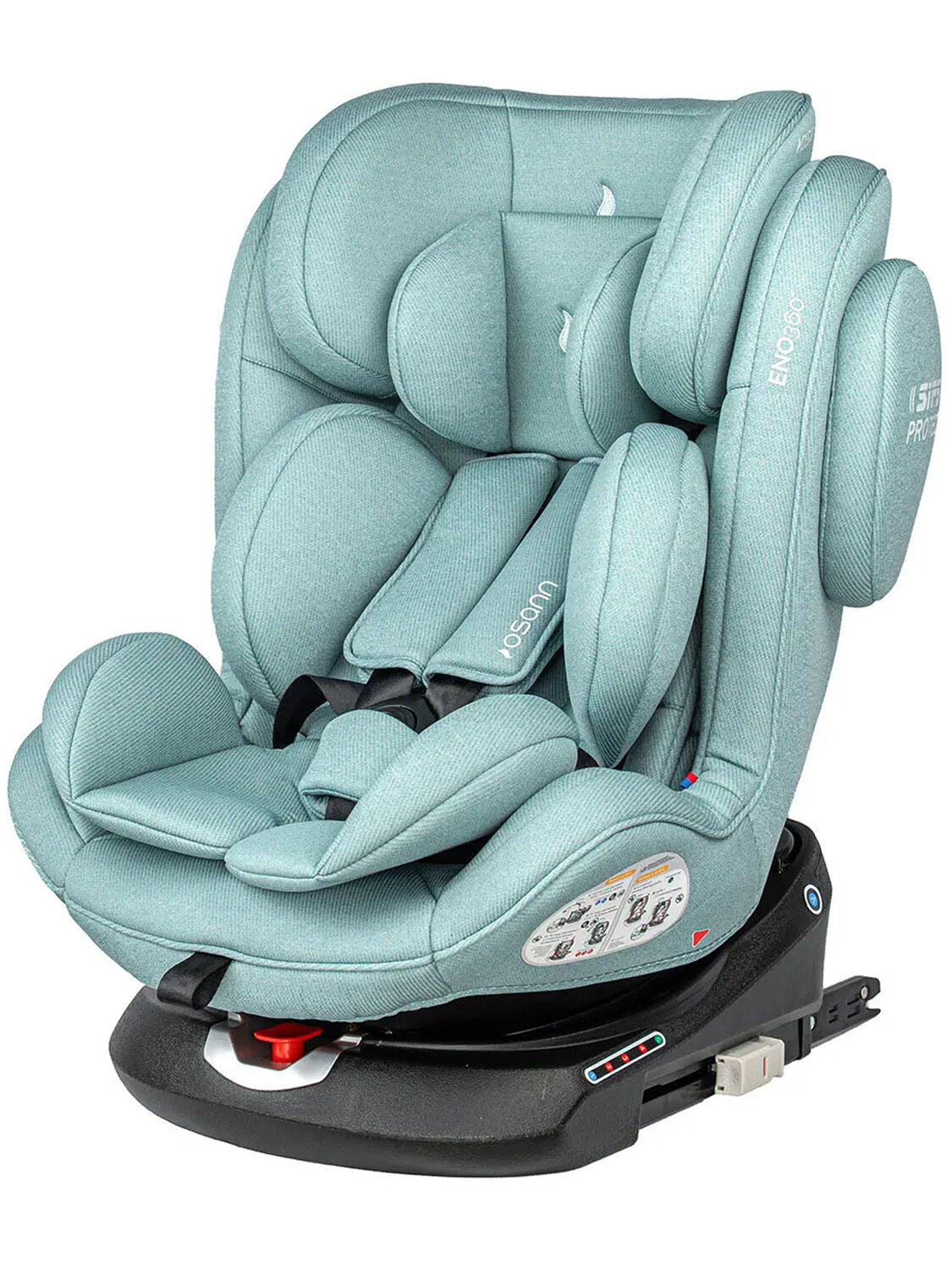Автокресло 0+/1/2/3 Osann ENO 360° Sky, с рождения до 12 лет, до 36 кг, поворотное, Isofix, голубой