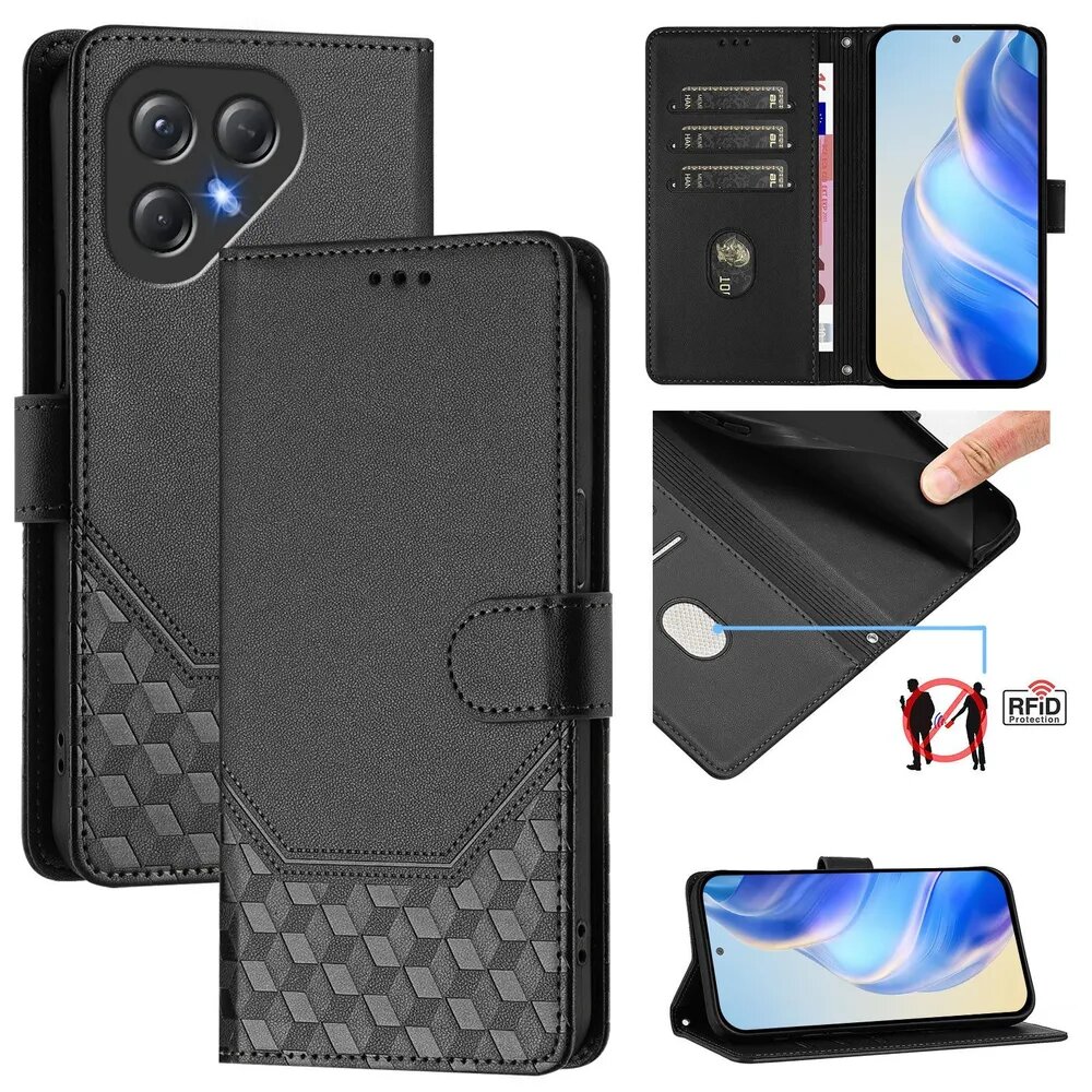 Чехол книжка для Tecno Pova 7 Neo / Текно Пова 7 Нео с блокировкой RFID слот карты стенд магнитный кожаный флип складной защитный чехол