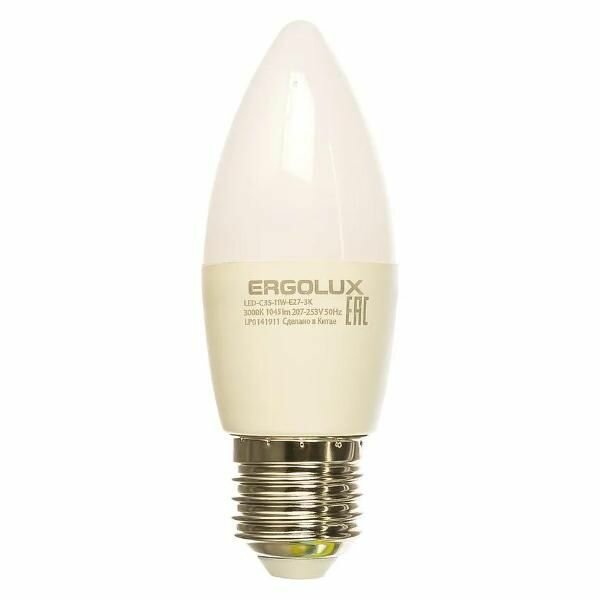 Лампочка Ergolux LED-C35-11W-E27-3K (10 шт.)