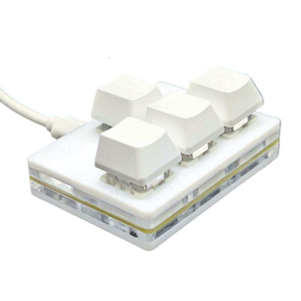 USB-клавиатура-кейпад с 4 клавишами, Синий Переключатель