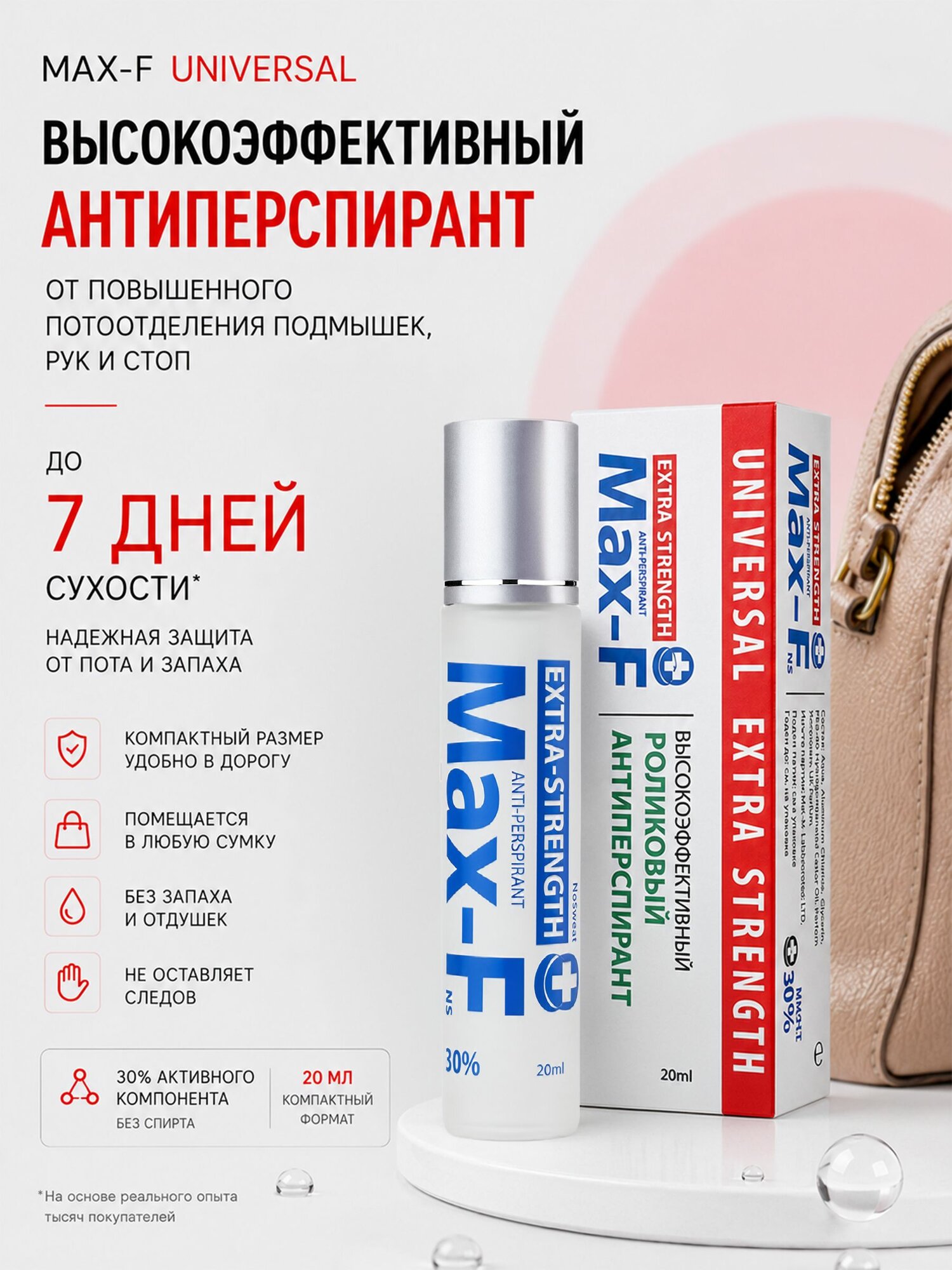 Антиперспирант Max-F 30% Universal дорожный, 20мл