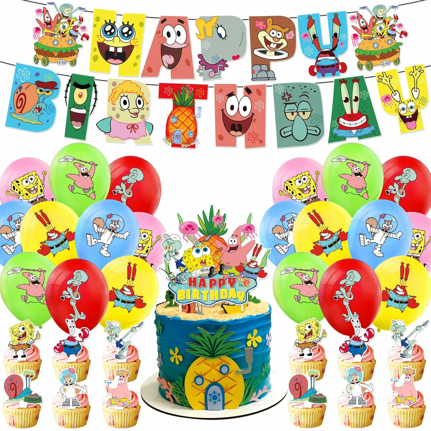 Набор для праздника SpongeBob, Цвет: 1set