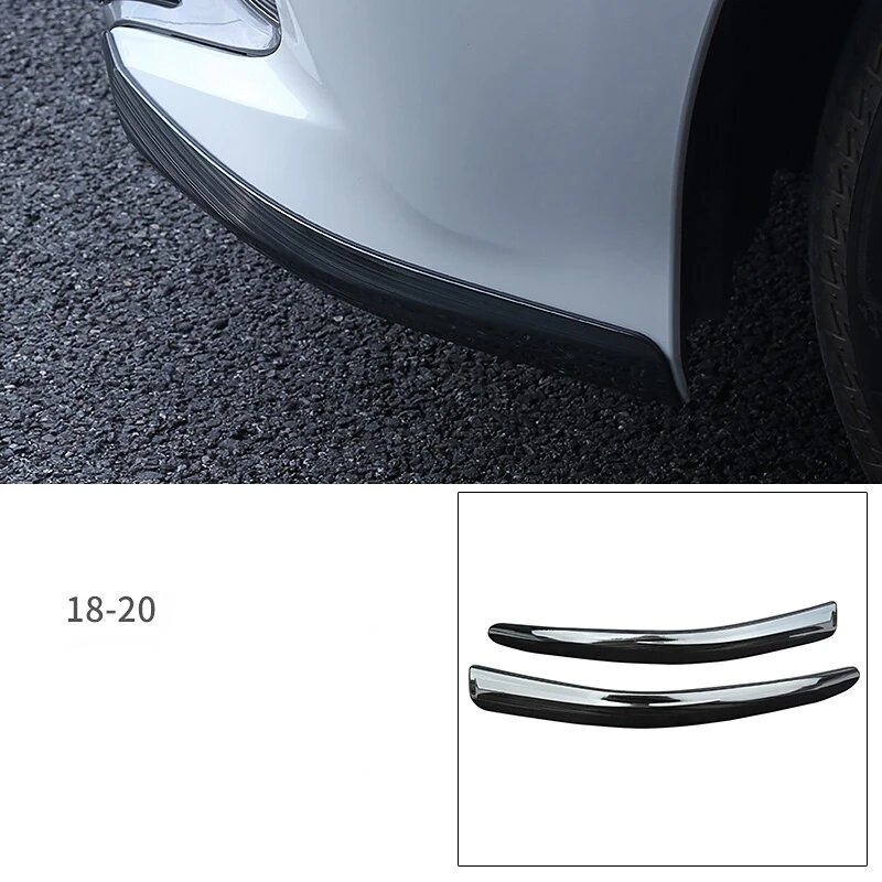 Нержавеющие накладки на бампер Toyota Camry 18-20, black