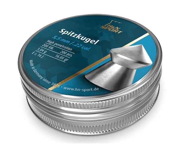 Пули для пневматики H&N Spitzkugel 5,5 мм, 1,04 гр, 200 шт