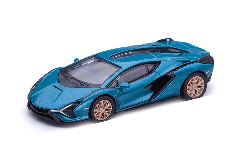 Модель коллекционная POSTERCARS Lamborghini sian fkp 37 бирюзовый (длина модели 6-10 см)