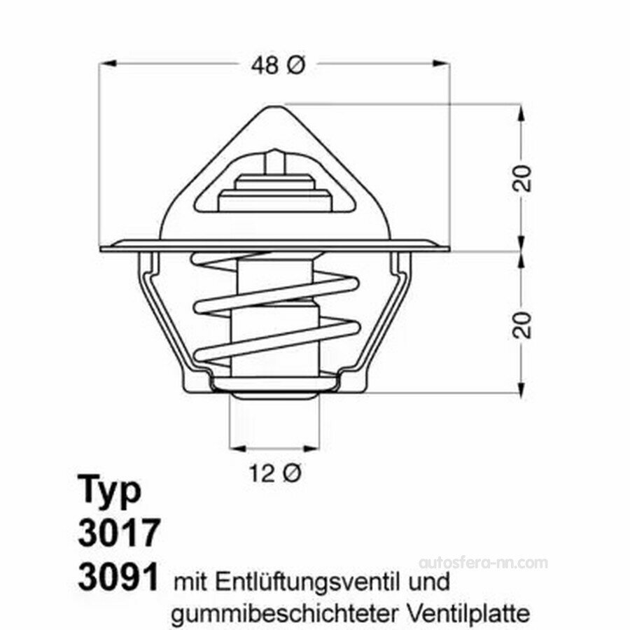 WAHLER 301787D50 Термостат