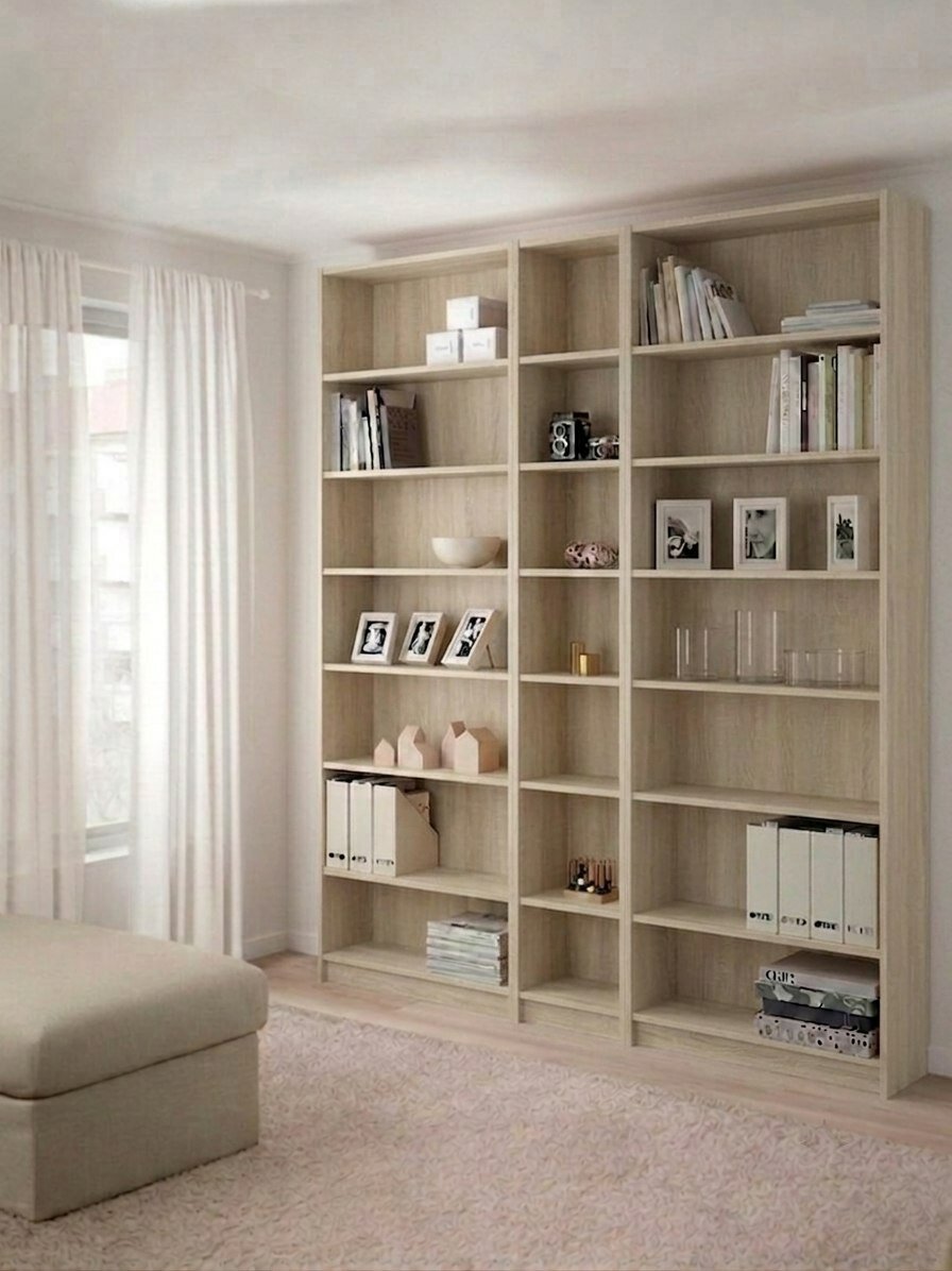 Стеллаж Билли 06 Дуб Сонома 3025 NEW 200x28x237 см, бежевый GOODFORM