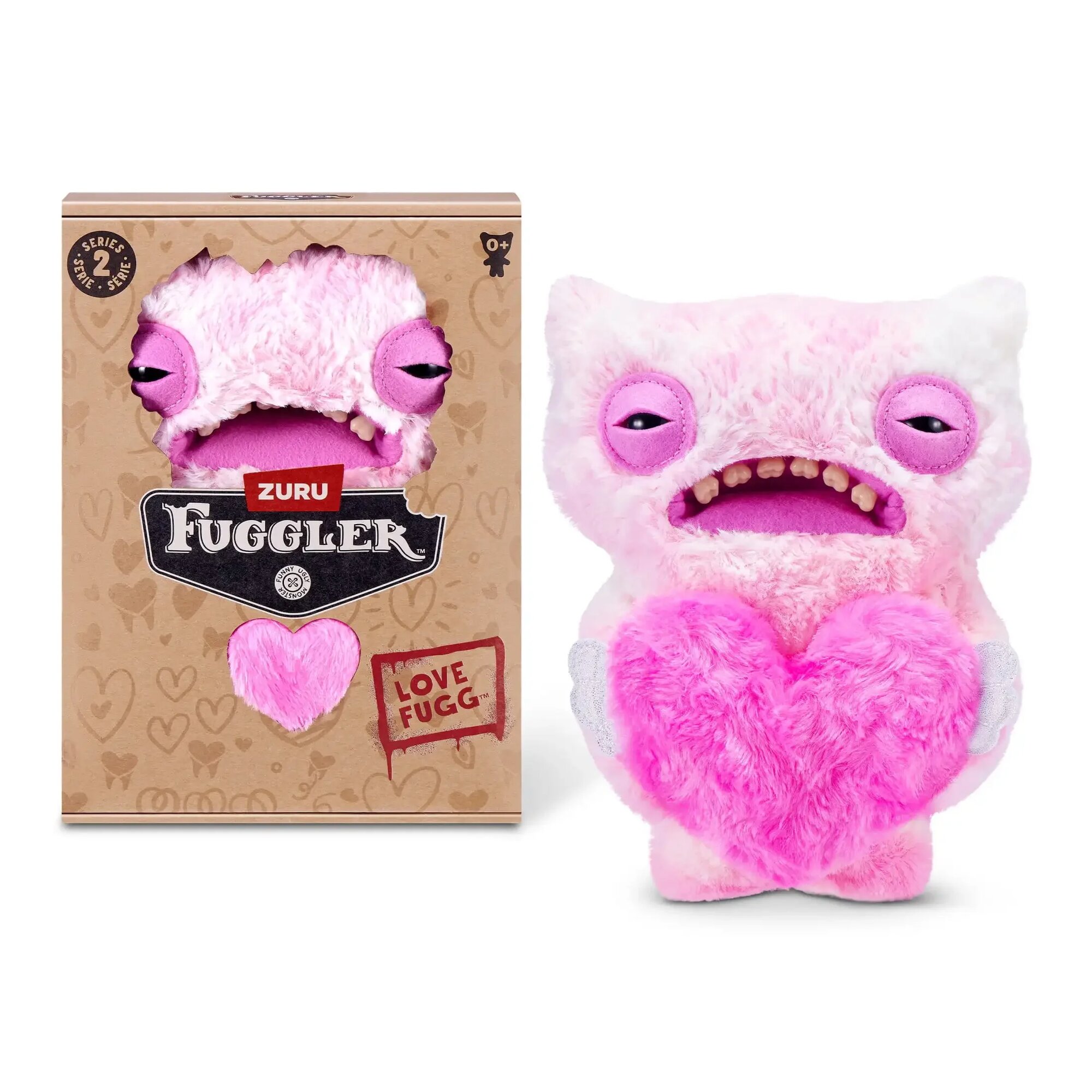 Плюшевая игрушка Fuggler Любовь Уродливый Зубастый Монстр 22 см pink