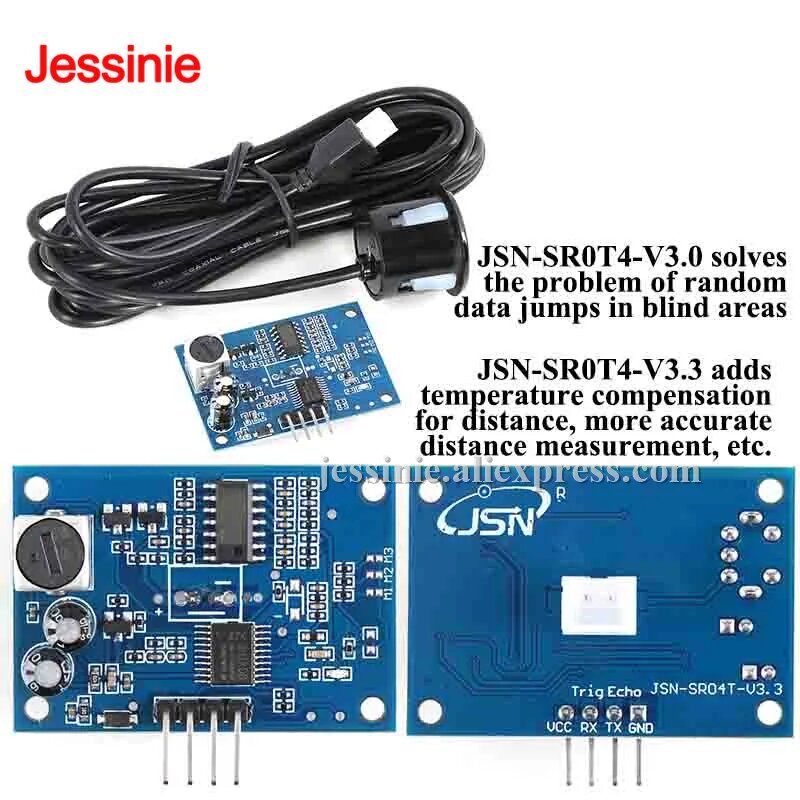 Ультразвуковой датчик расстояния JSN-SR04T Jessinie, Color: JSN-SR04T set