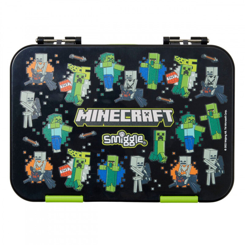 Рюкзак Smiggle Minecraft, Обсидианово-черный с цветным пиксельным рисунком