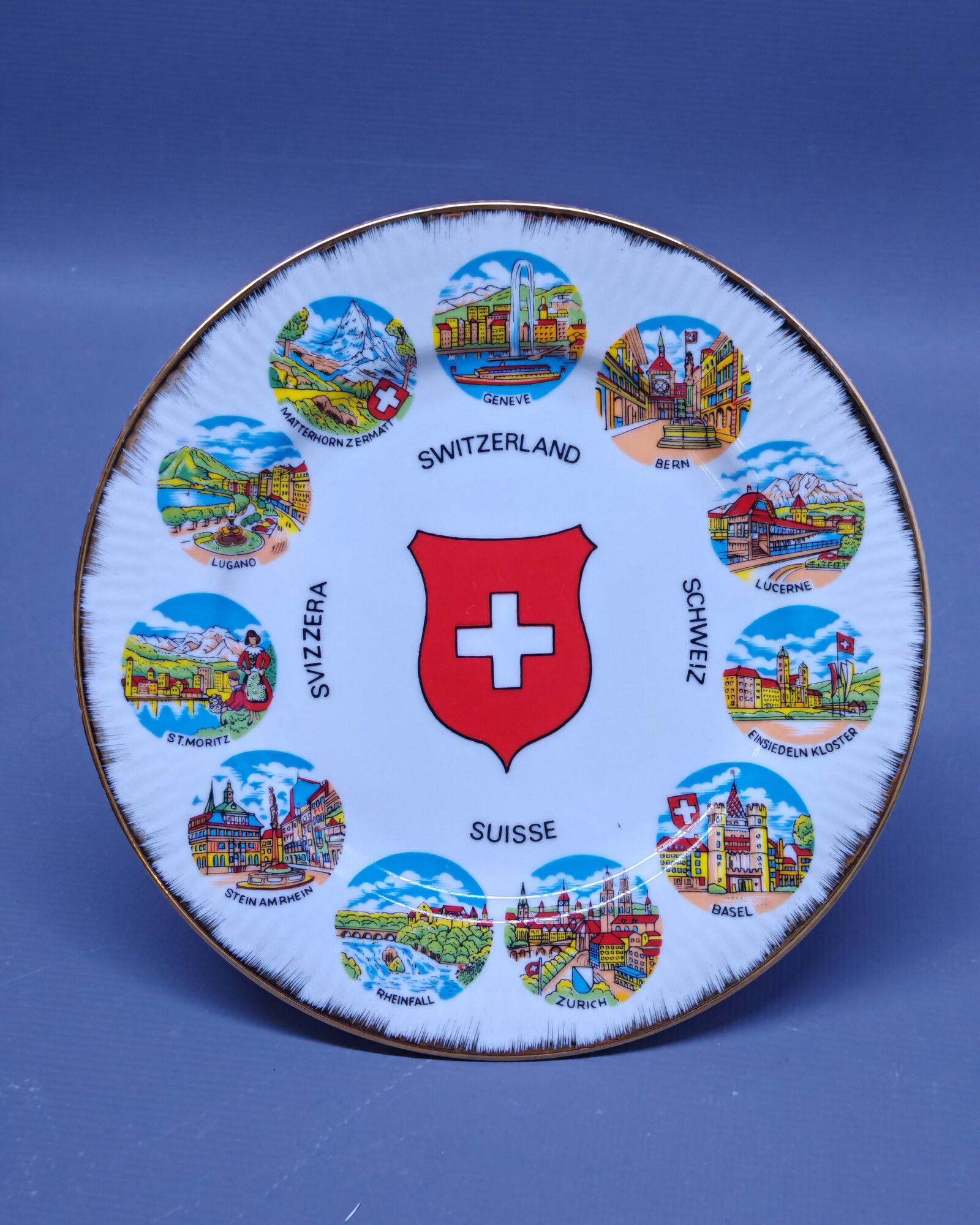Декоративная тарелка Switzerland, керамическая, 16,5 сантиметров