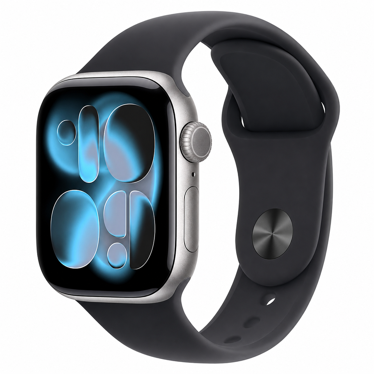 Умные часы Apple Watch S11, 46мм, Sp.Gray (Серый космос), Al.C Black SB (Черный) M/L (MEV44)