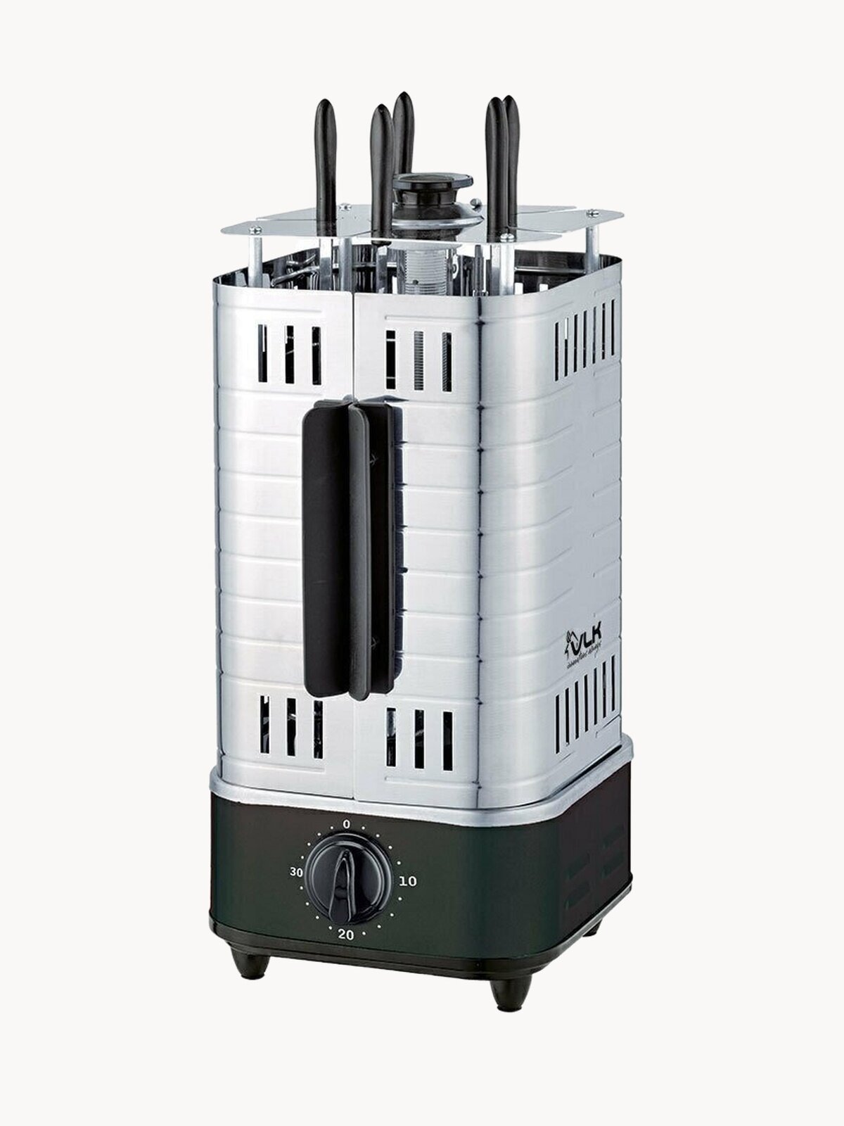 Электрошашлычница VLK PALERMO-6500, 1200 Вт, 5 шампуров, таймер, до 5 кг мяса за один раз