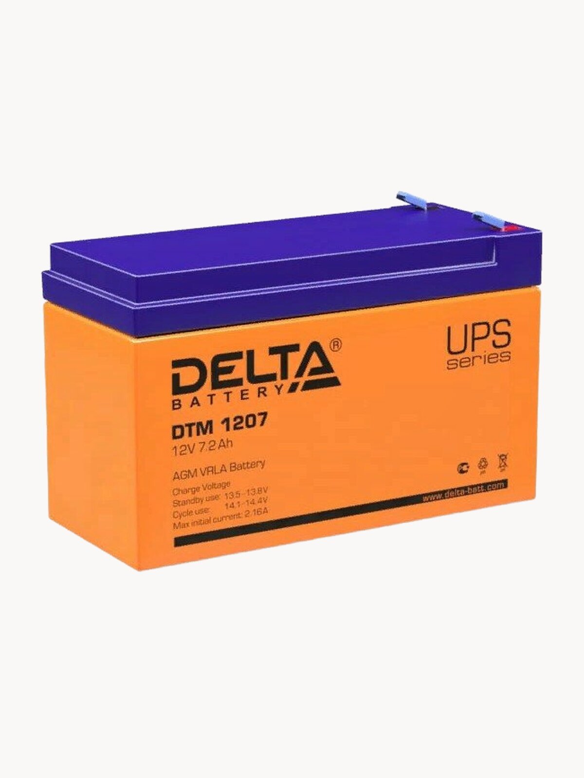 Батарея для ИБП Delta DTM 1207 12B, 7200мАч Свинцово-кислотный