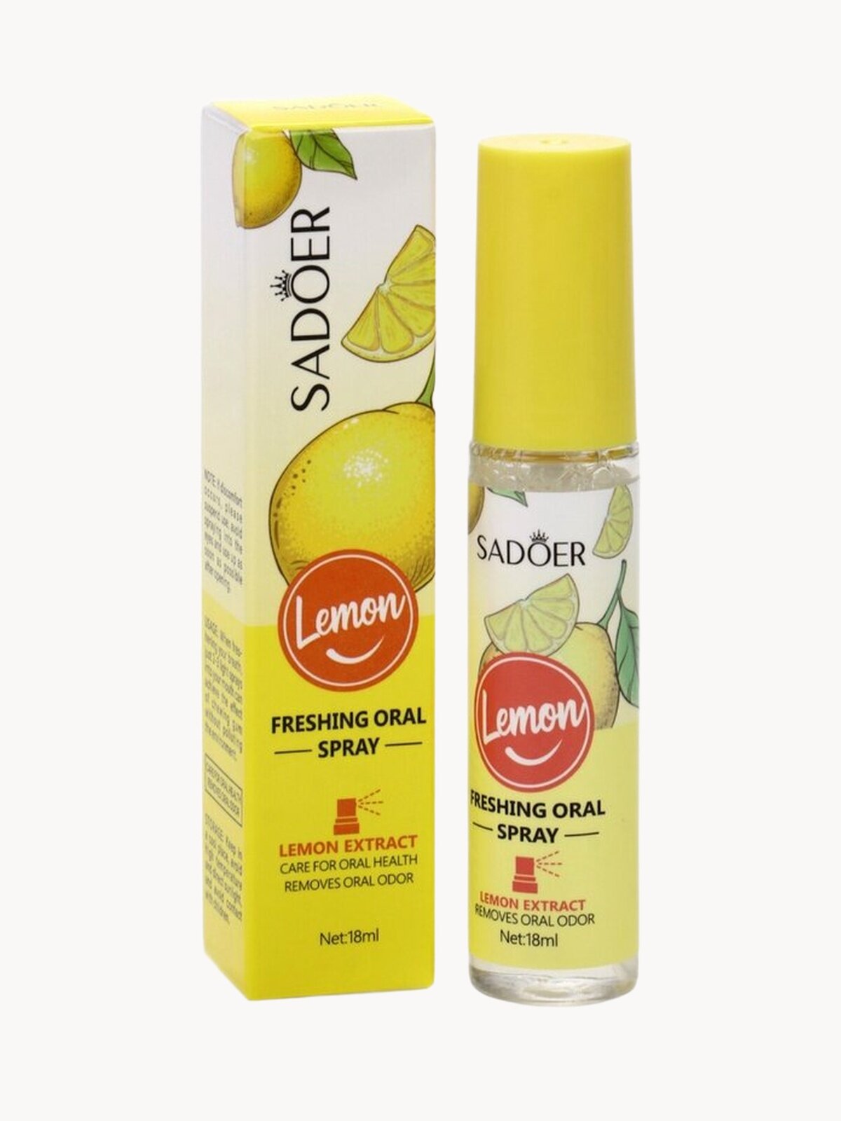 Освежитель дыхания SADOER, со вкусом лимона, свежее дыхание, 18 мл