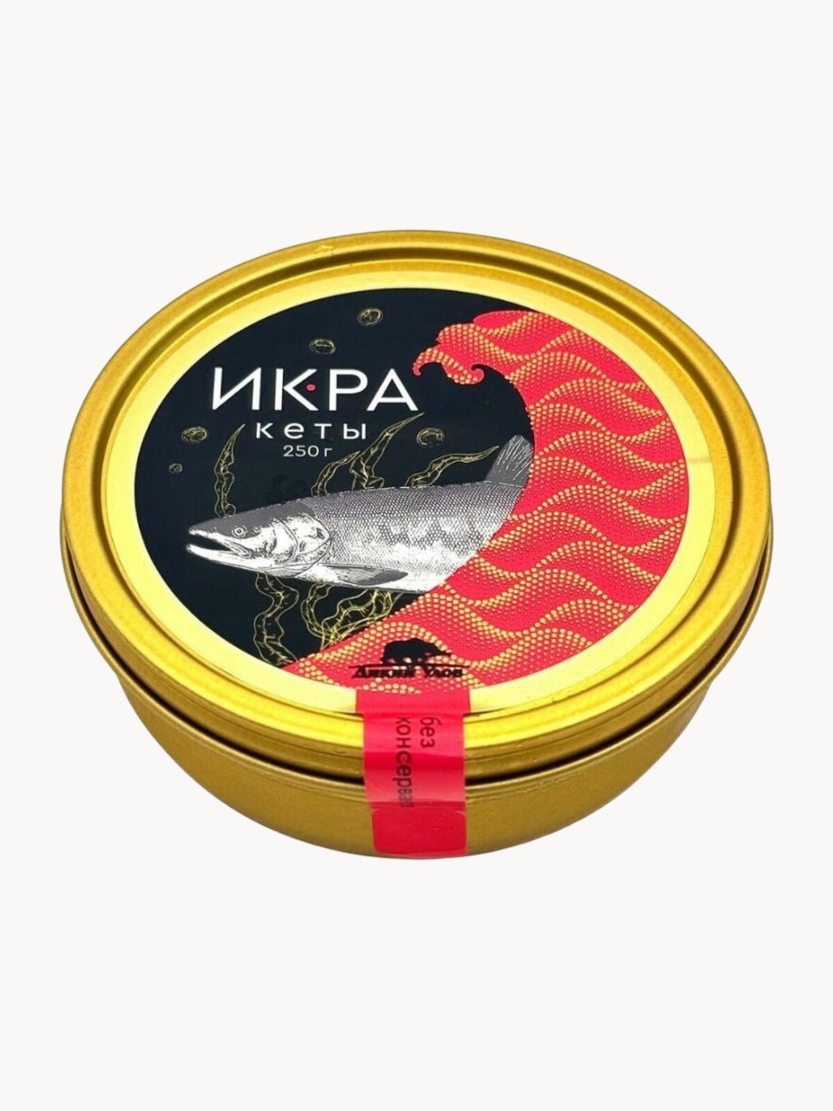 Икра кеты красная, лососевая зернистая, без консервантов, Дикий улов, 250 г