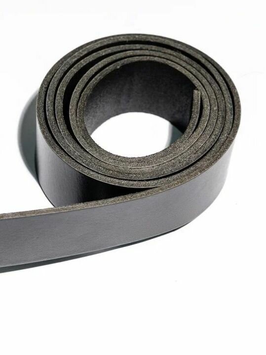 Ременная заготовка 38 мм. Хромового дубления. Буйвол. Индия. Черный