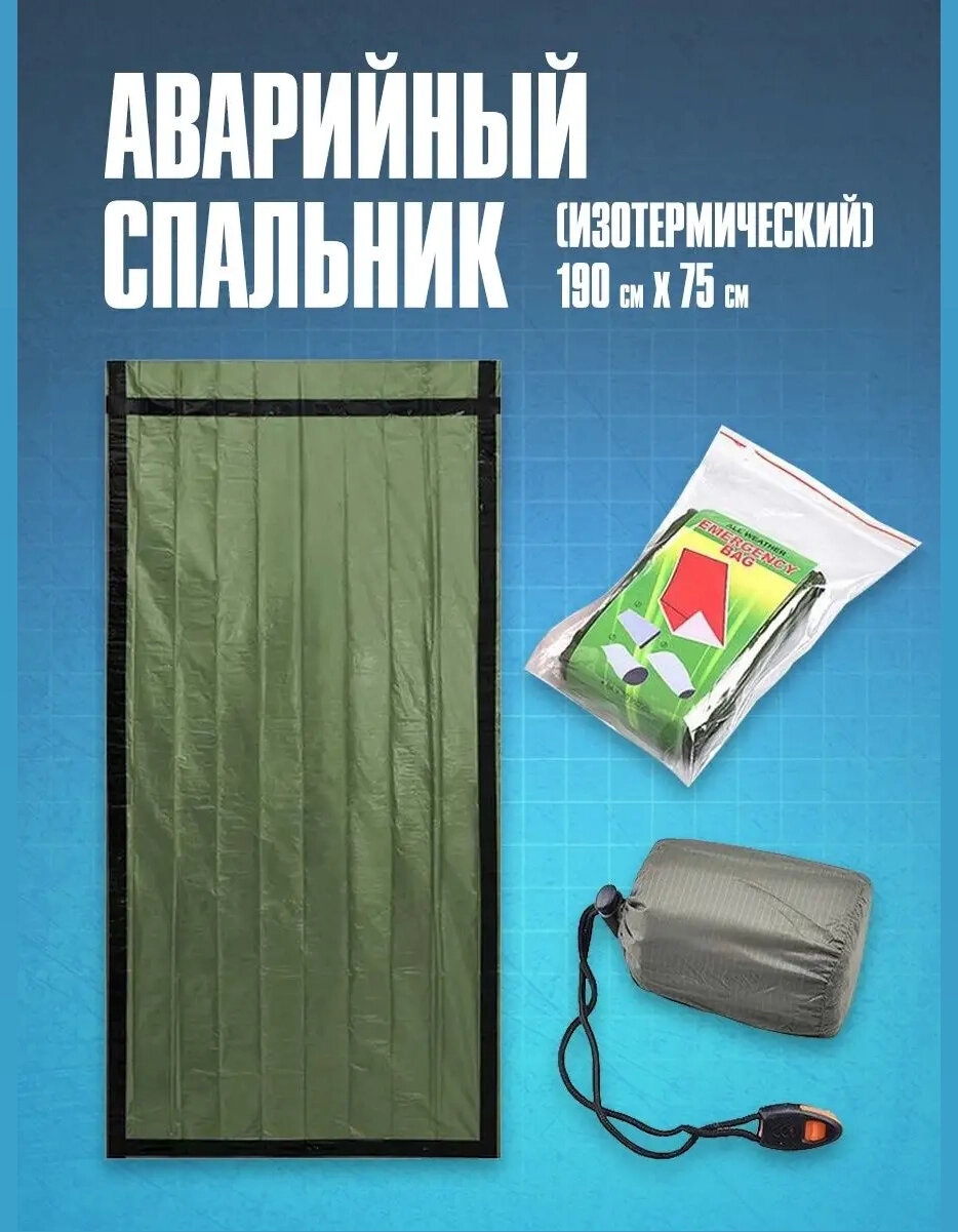 Спальник аварийный спасательный походный как термоодеяло