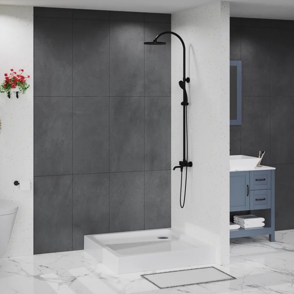 Душевой поддон BelBagno TRAY-BB-A-100-15-W 100x100 см, акриловый, квадратный, белый