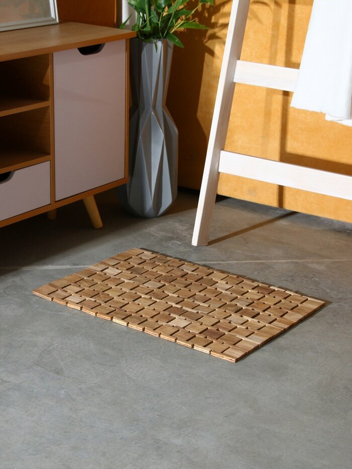 Коврик из тикового дерева, 60×40×0.7 см