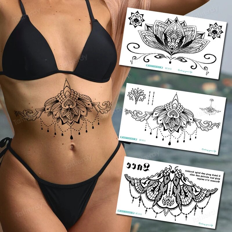 Временные татуировки Tattrendy, 3 шт, BC010-012