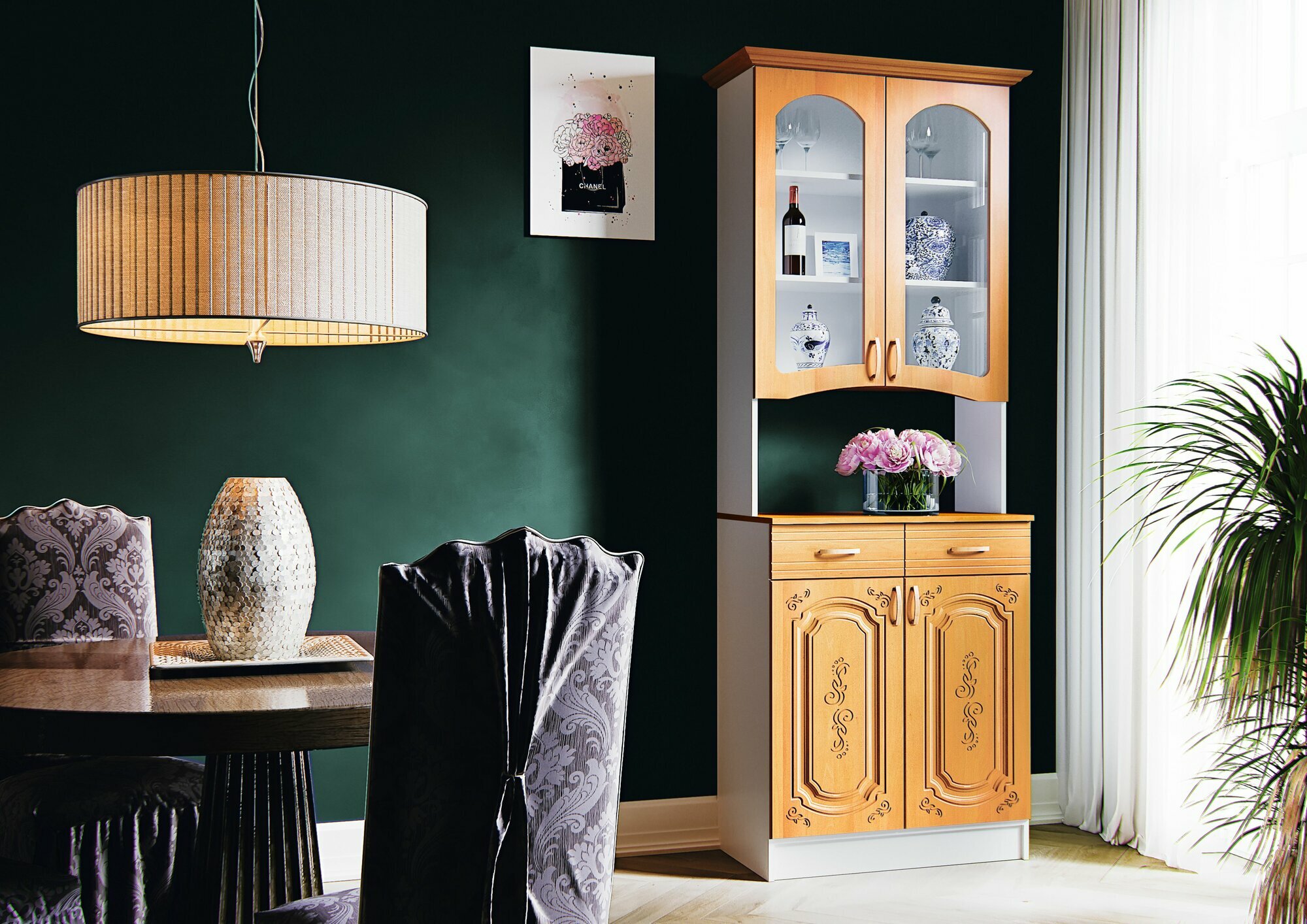 Буфет 2-х створчатый Лиза-2 (Ольха матовый) (Миф)