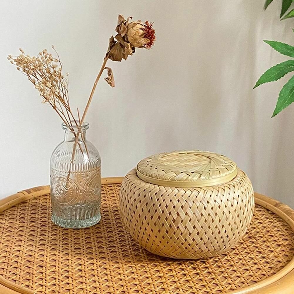 Банка для чая из бамбука, маленькая, вьетнамская двухслойная бамбуковая коробка для пуэра, подарок