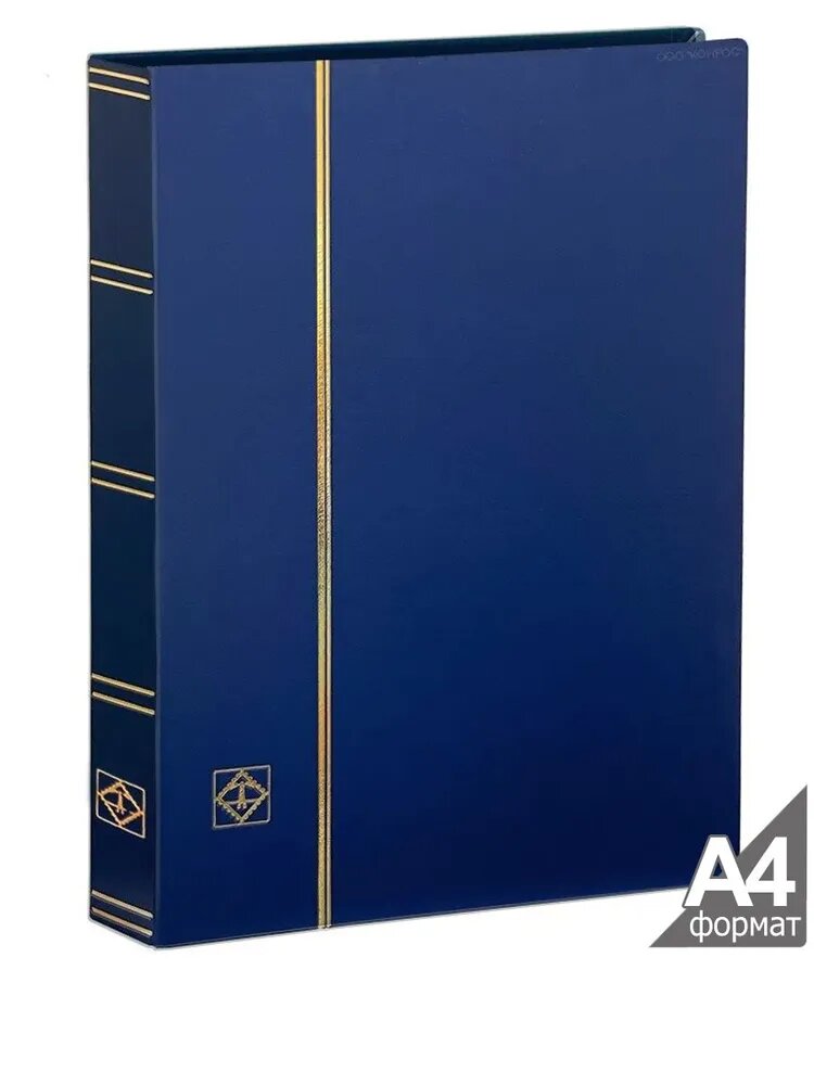 Альбом для марок L 4/16 на 32 страницы, синий. Leuchtturm, #333321