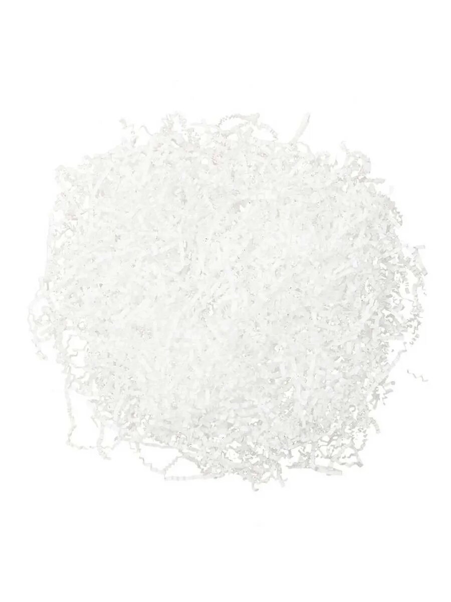 Наполнитель для коробок Бумажный Белый, 50 г / веселый праздник