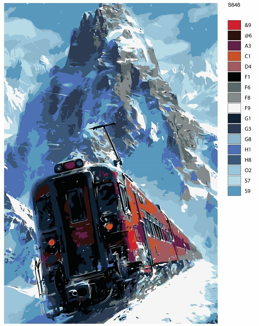 Картина по номерам BRUSHES-PAINTS "Поезд" S-646 50x70 см