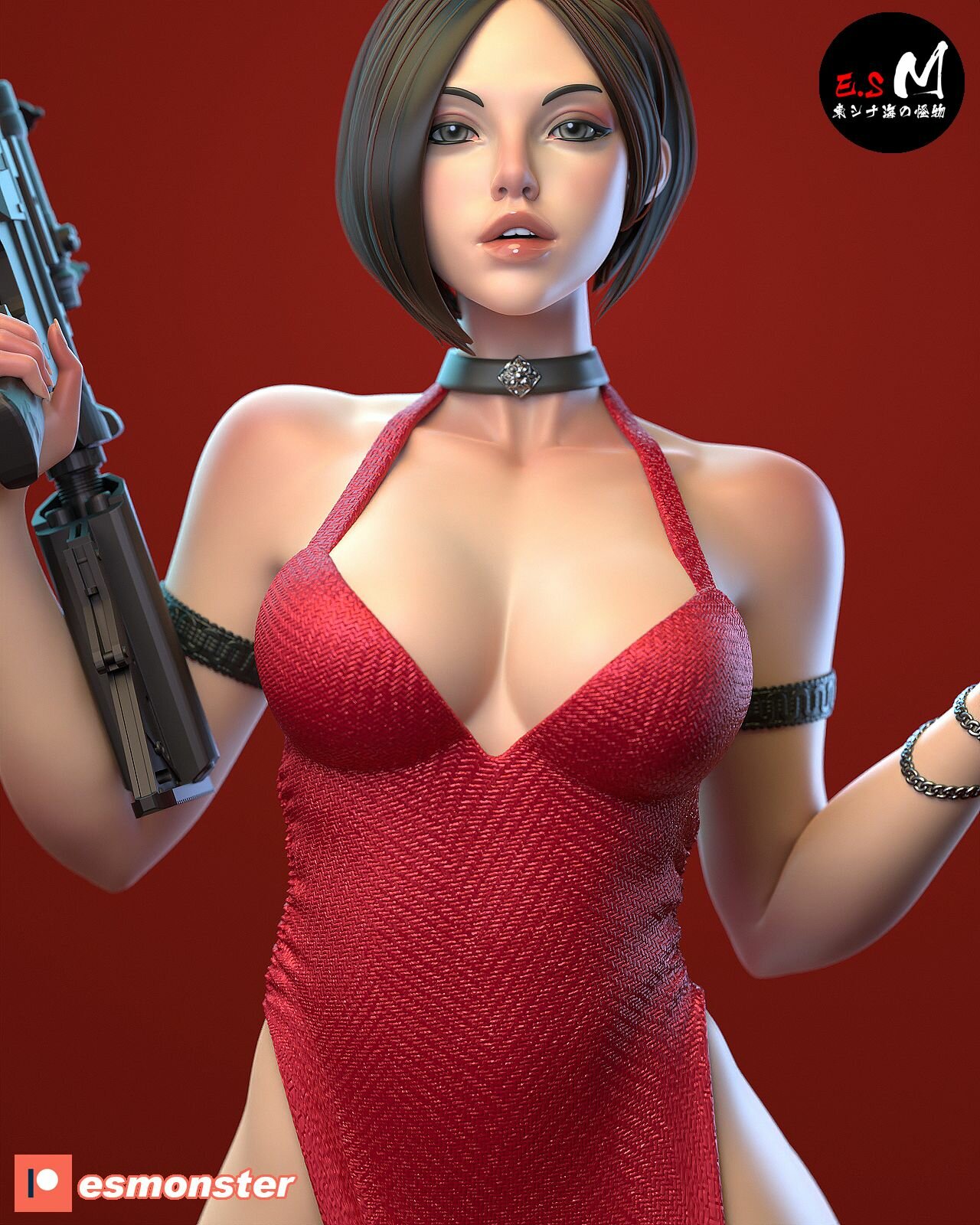 Фигурка героя Ада Вонг (Ada Wong) 18 см. Не окрашена.