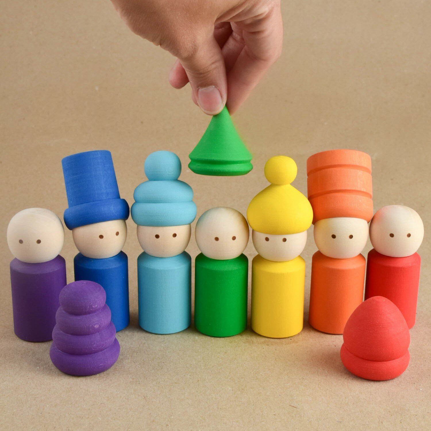 Сортер Цвета Монтессори Развивайка Деревянные Человечки Игра Лавка Гудвина