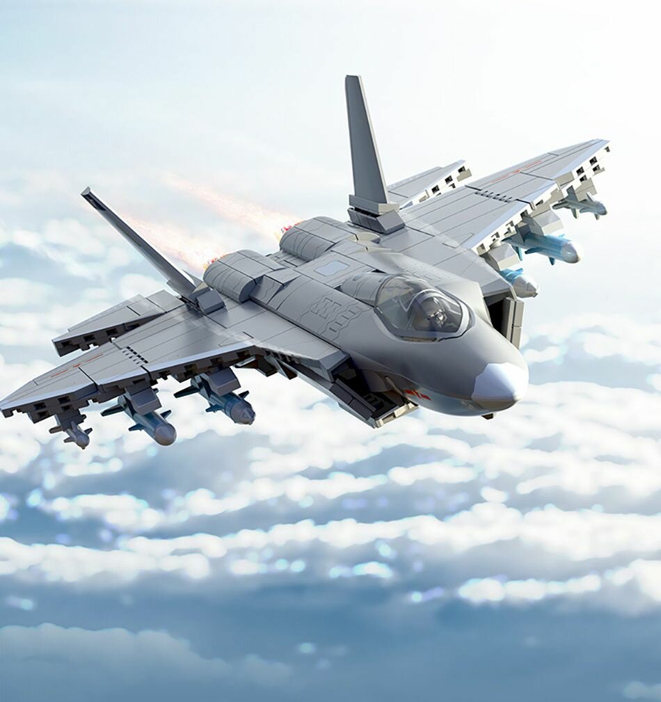 Военный авианосец J35, стелс-истребитель, авианосец, модель самолета, строительные блоки, игрушка, подарок на праздник