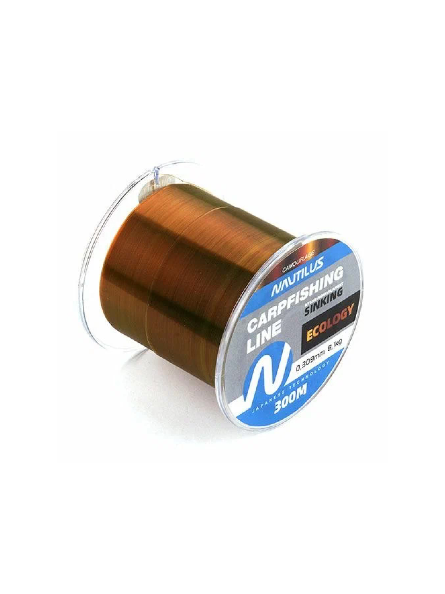 Леска карповая Nautilus ECOLOGY 300м 0.309мм 8.1кг, коричневая
