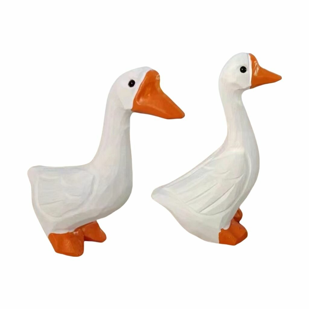 Украшения 2 больших для резьбы по дереву в виде гуся