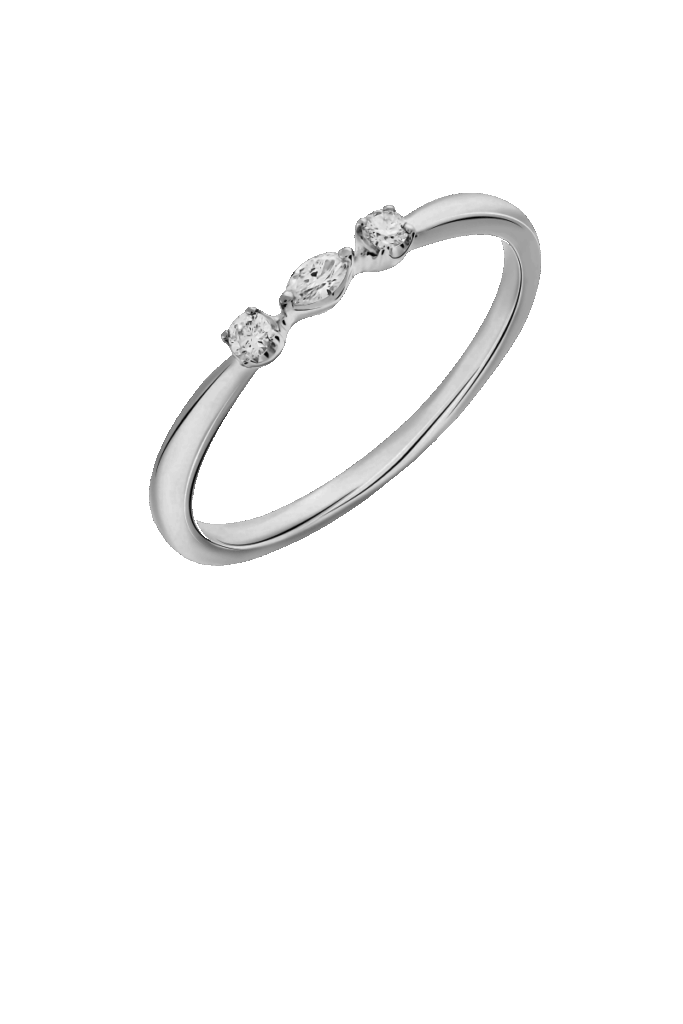 Кольцо, белое золото, 750 проба, бриллиант