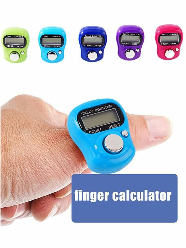 Электронный счетчик пальцев, ЖК-цифровой дисплей, четки электронные тасбих, счетчик рядов, универсальный