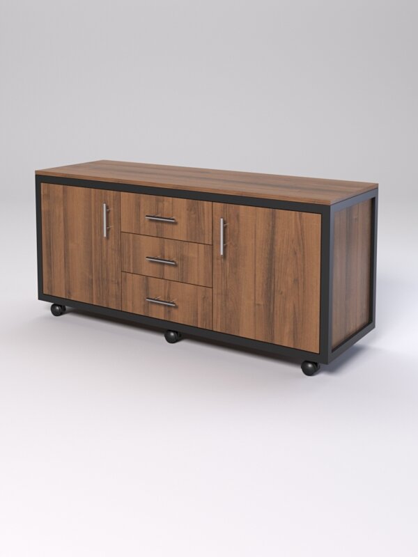 Греденция НТ-350 "стронг" в стиле лофт, Орех. Производитель товара - компания Westcom.