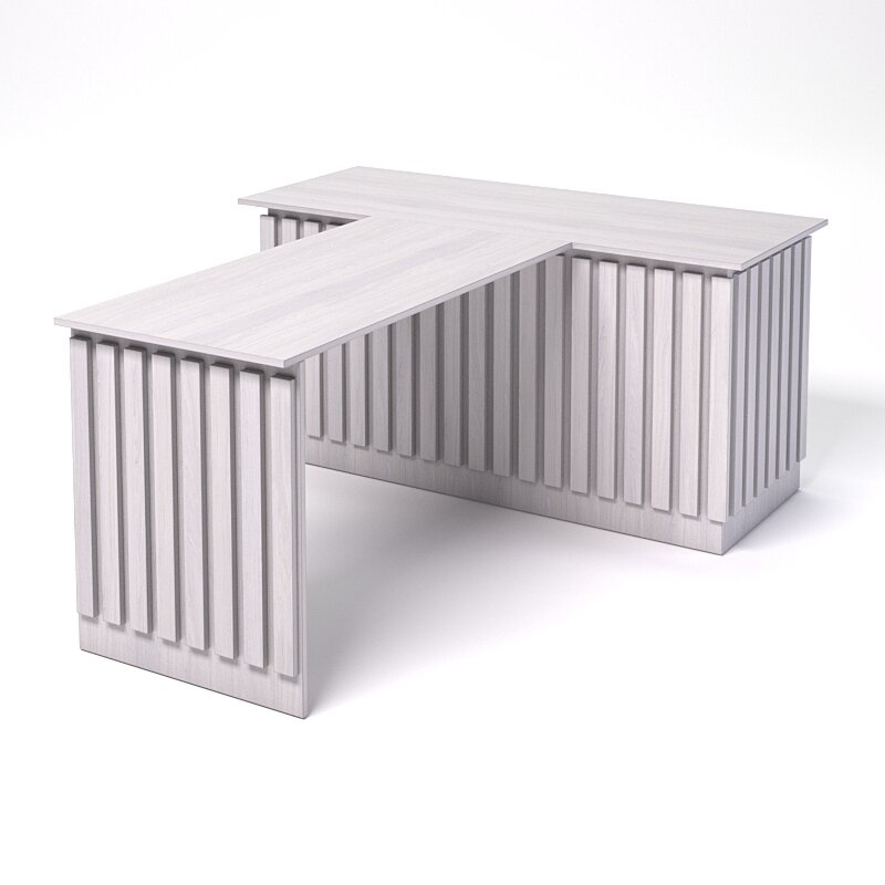 Стол руководителя №3 с приставкой брифингом, Ясень Анкор U31104