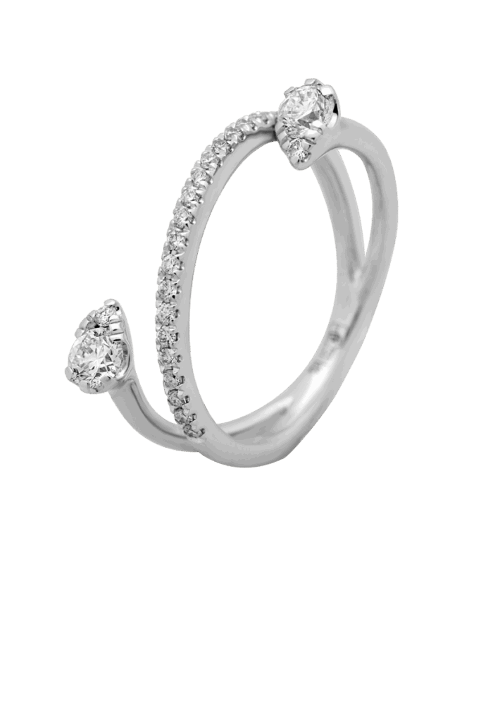 Кольцо, белое золото, 750 проба, бриллиант