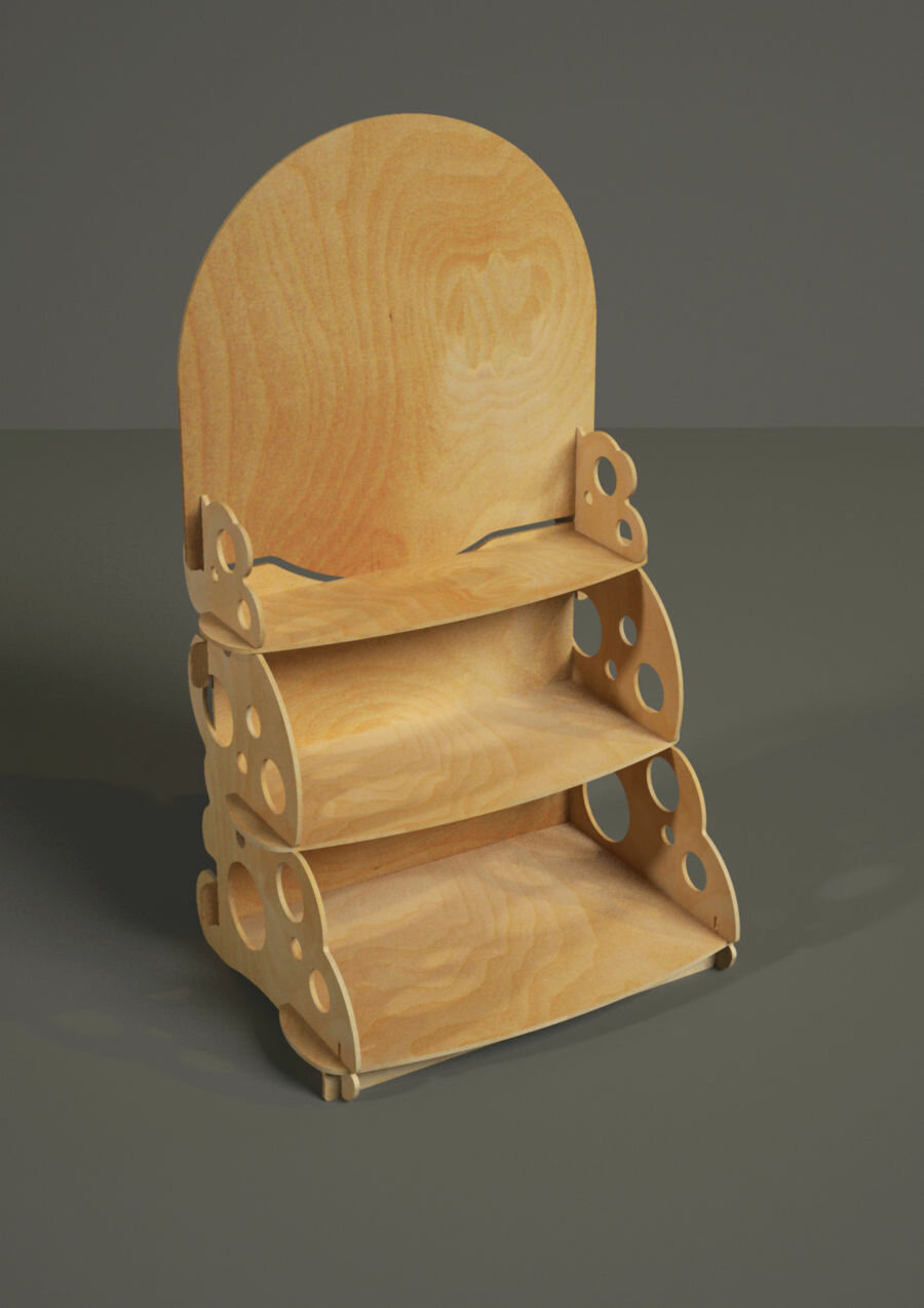 Горка-этажерка из фанеры "POSMA" ФФ №34. Производитель товара - компания Westcom.