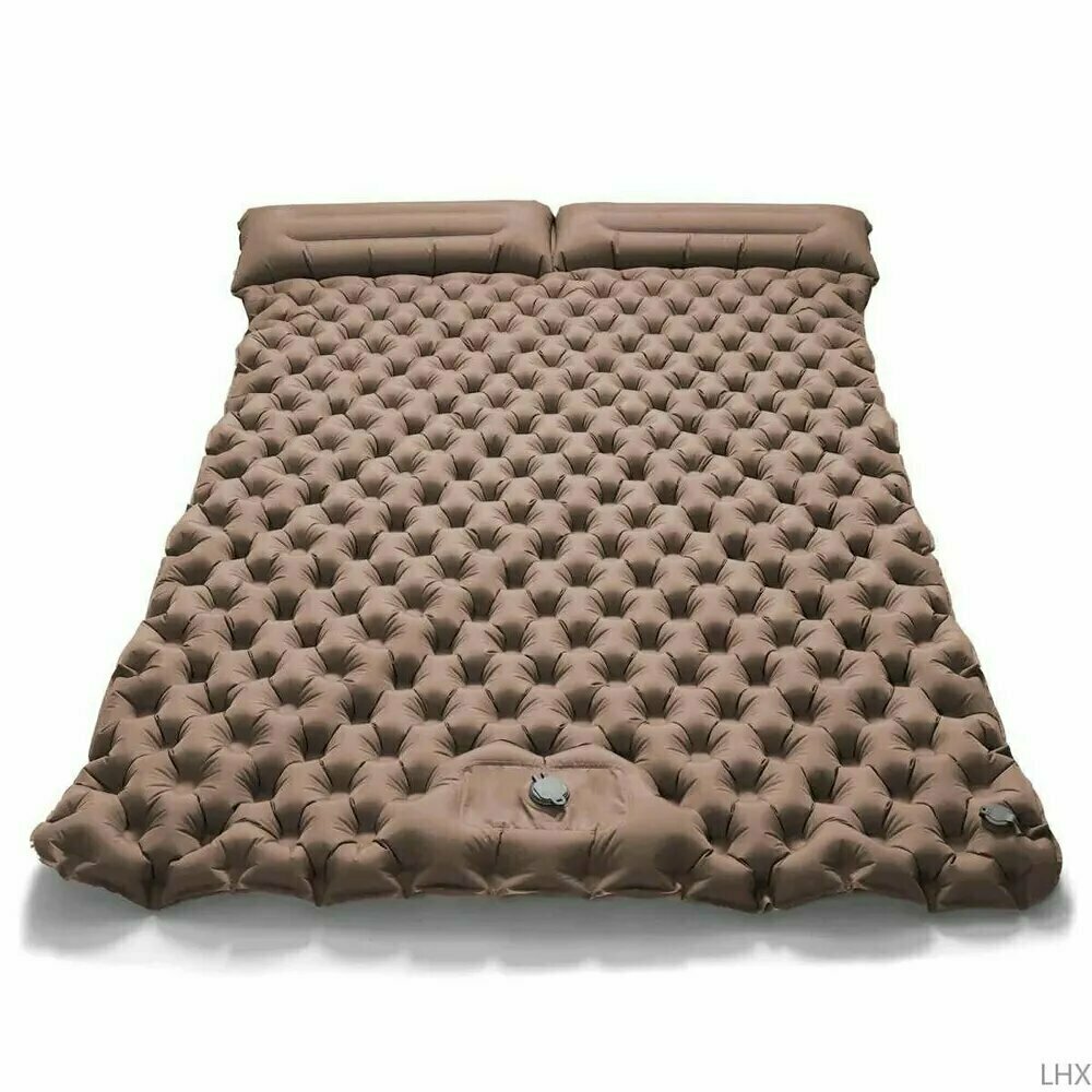 Коврик туристический, самонадувной, двухместный, с насосом, с подушкой