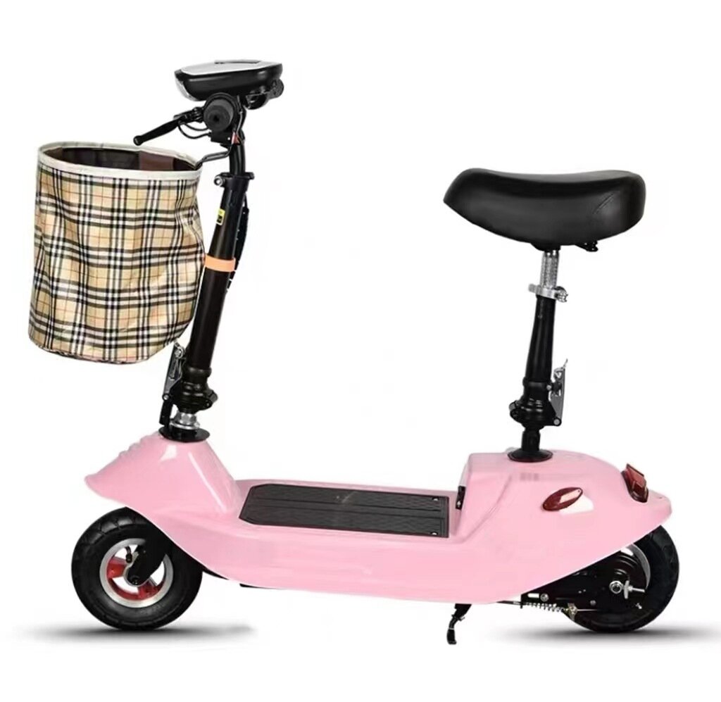 Электросамокат KUGOO Max Speed, складной, с сиденьем, черный/шоколадный