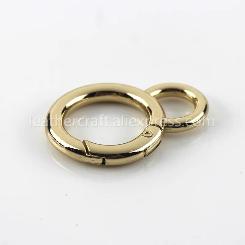 Металлические двойные круглые карабины Light Gold