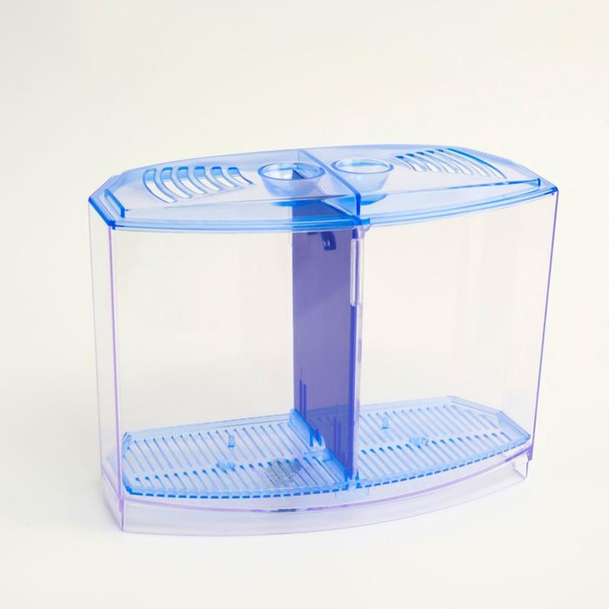 Аквариум Veny's, настольный, двухсекционный, с грунтом и 2 растениями, прямоугольный, прозрачный