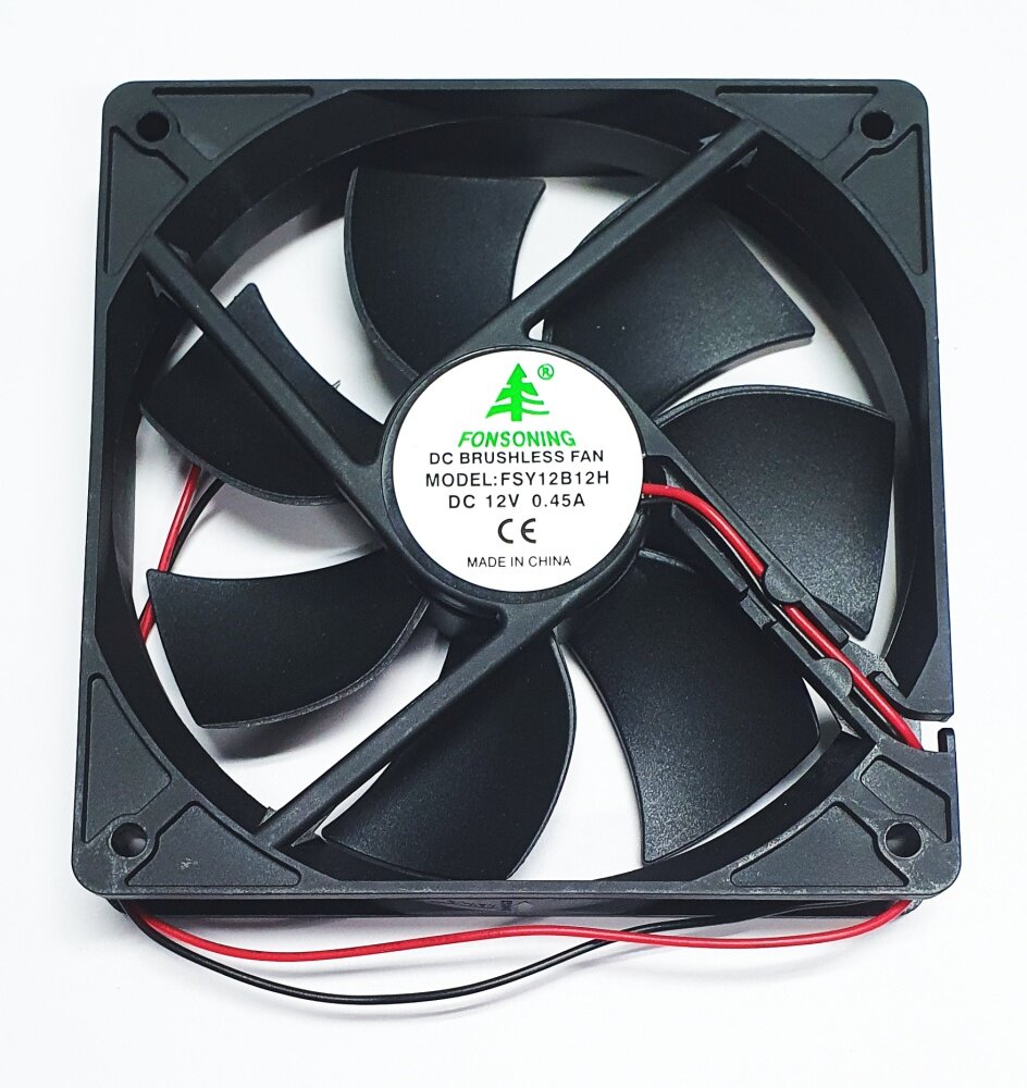 Вентилятор 120x120x25 Fonsoning FSY12B12HH, 3500rpm, 45dB(M), 0.45A, 2pin, 12V