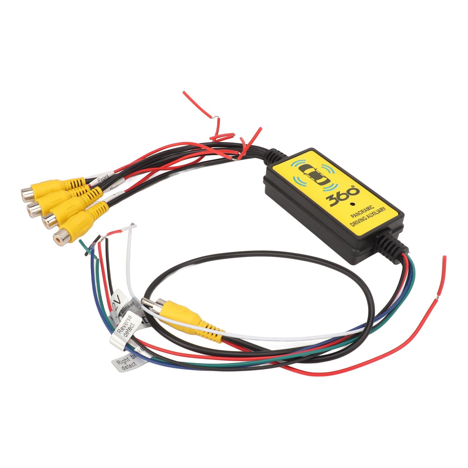 Автомобильный переключатель-разветвитель для камеры заднего вида, 4 входа, 1 выход, интеллектуальный автомобильный видеокоммутатор с дистанционным управлением